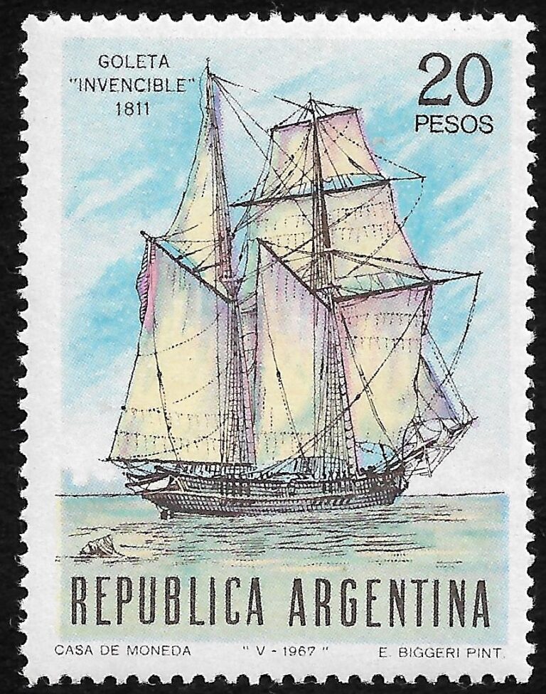 Goleta Invencible - Año 1967 - Filatelia Argentina